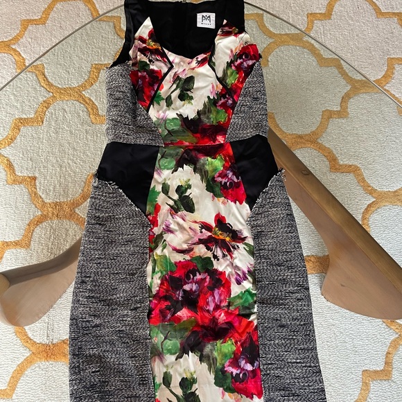 Milly | Dresses | Milly Multicolor Floral Panel Midi Dress | Poshmark